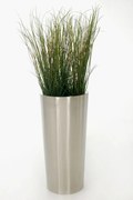 Okrasný květináč RONDO, výška 90 cm, broušený nerez