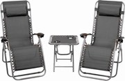 3 dílný set relaxačních křesel + stolku Atlantic