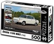 Puzzle retro-auta puzzle č. 68 škoda 1100 mbx (1968) 500 dílků