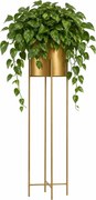 KOVOVÝ KVĚTINÁČ SE STOJÁNEM GOLDEN 95X21 CM ZLATÁ