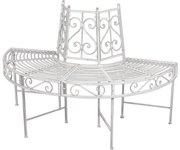 Bílá kovová zahradní lavice Varda – Garden Pleasure