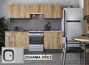 DARKA kuchyně 240 dub craft + dřez