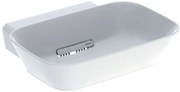Geberit ONE - Umyvadlo na desku 50x43x15 cm, skrytý přepad, bez otvoru pro baterii, vodorovný odtok, KeraTect, bílá 505.050.00.1