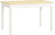 HOMCOM Jednoduchý Jídelní Stůl pro 4-6 Osob, Obdélníkový Moderní Kuchyňský Stůl s Dřevěnou Melaminovou Deskou, Nosnost 50 kg, Dub a Bílá | Aosom