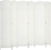 HOMCOM 6-panelový rozdělovač místností 240x170 cm skládací dělicí stěna pro obývací pokoj, ložnici a kancelář | Aosom