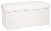 Úložný puf Ezzio, látka s boucle efektem, 78 x 38 x 38 cm