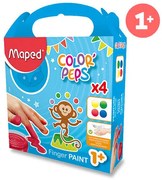 Prstové barvy Maped Color'Peps - 4 x 80 ml