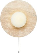 Béžové kamenné nástěnné svítidlo ø 12 cm Hilde – Opviq lights