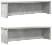 kuchyňské regály stohovatelné 2 pcs betonově šedá 50x15x16 cm