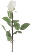 Dekorace umělá bílá růže poupě Anice - 74 cm