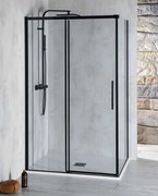 Polysan Altis - Sprchový kout 110x80 cm, L/P varianta, Antidrop, čiré sklo/matná černá AL3912BAL5912B
