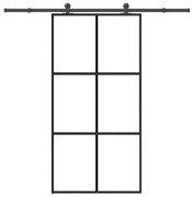 Posuvné dveře s kováním 102x205 cm ESG sklo a hliník