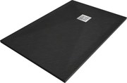 Mexen Stone+ kompozitní sprchová vanička obdélníková 80 x 70 cm, černá - 44707080
