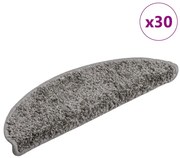 Schodové rohože 30 ks 56 x 17 x 3 cm šedé, půlkulaté 3365799