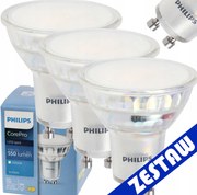 SADA 3x žárovka Philips GU10 4,9W 550lm 112lm/W 3000K EyeComfort CorePro