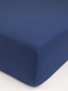MK Lůžkoviny Jersey prostěradlo s elastanem Deluxe 120 × 200 cm - tmavě modré