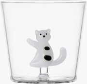 Ručně vyrobená sklenice z borosilikátového skla Tabby Cat