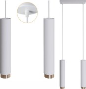 Závěsná Stropní Led Lampa Tuba bílá zlatá Trubka Zwis Spot Loft 115 cm