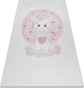 BAMBINO 1128 mycí kobereček Jednorožec pro děti protiskluz - krém