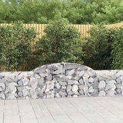 Klenuté gabionové koše 5 ks 300x30x60/80 cm pozinkované železo 3146488