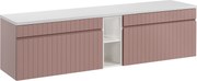 Comad Koupelnová skříňka pod deskové umyvadlo set Iconic Rose 180 antická růžová/bílá