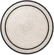 Koberec Hanse Home LINA přírodní / sloní kost / černý kruh