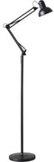 Flexibilní stojací lampa AURIQ 1xE27/60W/230V 184 cm černá