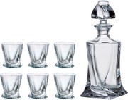 Bohemia Quadro 1+6 Set Whisky Sklenice Karafa Křišťál Set
