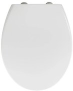 WENKO 22973100-WC sedátko DELOS 44,5x37,5 cm bílá/stříbrná