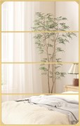 Nástěnné zrcadlo HOMCOM ve stylu okenní mřížky, zlatý kovový rám, obdélné — vodorovné i svislé, 109 × 69 cm | Aosom