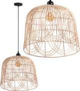 Toolight Boho, stropní svítidlo 40cm 1xE27 APP1352-1CP, černá-přírodní hnědá, OSW-05765