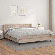 Box spring postel s matrací cappuccino 180 x 200 cm umělá kůže 3130798