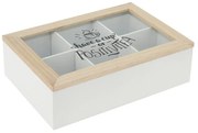Dřevěný organizér na čaj Positive2, 24x16,5x7 cm