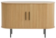 Komoda v dekoru dubu s posuvnými dveřmi v přírodní barvě 120x76x45 cm Nola – Unique Furniture