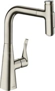 Hansgrohe M71, dřezová baterie M7117-H240 s výsuvnou sprškou, sBOX, vzhled nerezavějící oceli, HAN-73817800