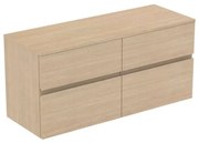 Ideal Standard Finesse - Umyvadlová skříňka, 120x44x56 cm, 4 zásuvky, bílý dub E3426US