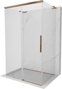 Mexen Rox-3SL, 3-stěnný posuvný sprchový kout 110 x 100 cm, 8mm čiré sklo, růžové zlato profil, 8C2L-110-100-60-00-3S