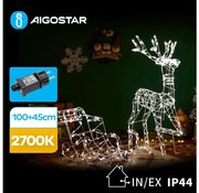 Aigostar-LED Venkovní dekorace LED/3,6W/31/230V 2700K 90/45cm IP44 sob se sáněmi