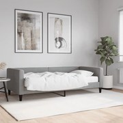 Válenda s matrací světle šedá 90 x 190 cm textil 3196570