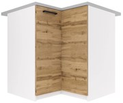 Kuchyňská skříňka Belini spodní rohová 90 cm dub wotan s pracovní deskou TOR SNP90/2/WT/DW/0/B1