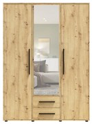 GiB Meble Šatní skříň MAXIONE SZ3D2SZ MX-12 Barva: Dub Artisan