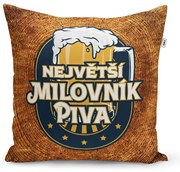 Sablio Polštář Největší milovník piva: 40x40 cm