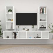 Nástěnné TV skříňky 4 ks bílé dřevotříska 3079880