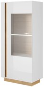 ARCO | nízká vitrína 72 | 72 cm | bílá mat/lesk/dub grandson