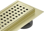 Mexen Flat 360° M08 otočný lineární odtok 50 cm, zlatý kartáčovaný - 1A25050-40