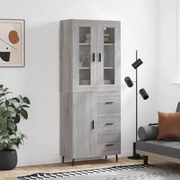 Skříň highboard šedá sonoma 69,5 x 34 x 180 cm kompozitní dřevo