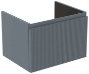 Ideal Standard Finesse - Umyvadlová skříňka, 53x41x37 cm, 1 zásuvka, Ribbed Matt ashblue E3408UQ
