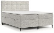Světle šedá boxspring postel s úložným prostorem 180x200 cm Urbaneo – Maison de Rêve