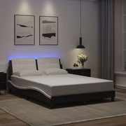 Rám postele s LED bez matrace Zadar černý a bílý 120x200 cm 3214101