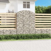 Klenutý gabionový koš 150 x 30 x 200/220 cm pozinkované železo 153450
